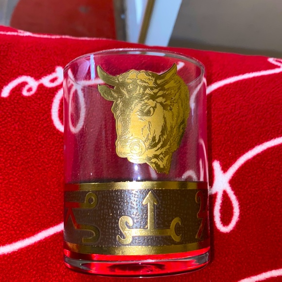 Dining | Mid Century Cera Cattle Brand Ranch Glasses Set Of 5 | Poshmark